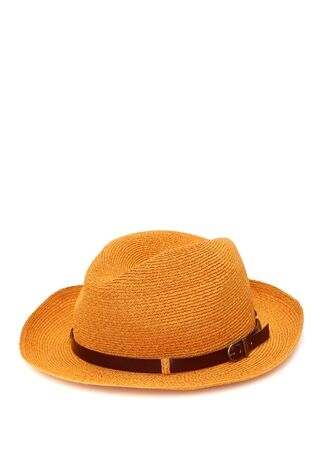 Grevi Erkek Turuncu Bantlı Şapka Sarı S EU