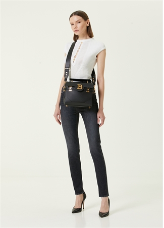 Balmain Kadın Siyah Skinny Jean Pantolon 42 Fr