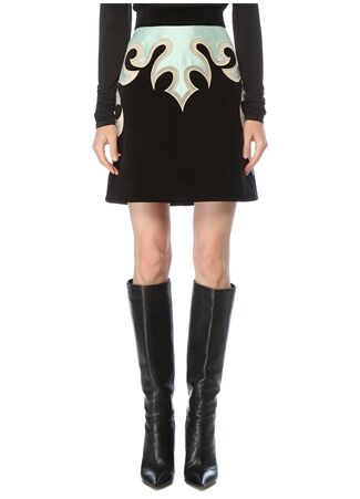 Zimmermann Kadın Ladybeetle Siyah Mini Kadife Etek 0 US