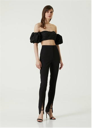 Isabel Marant Kadın Jentia Siyah Düşük Omuzlu Crop Bluz 36 FR Isabel Marant Kadın Jentia Siyah Düşük Omuzlu Crop Bluz 36 FR