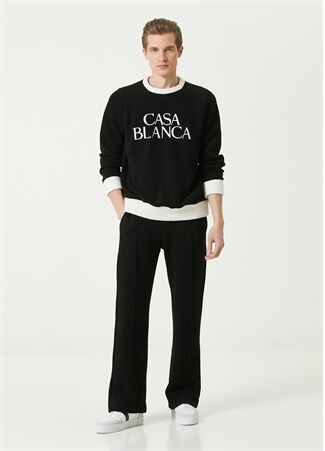 Casablanca Erkek Siyah Beyaz Eşofman Altı M EU