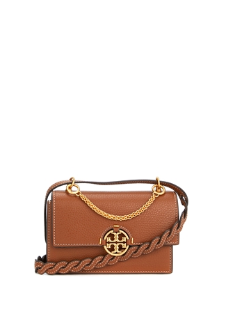 Tory Burch Kadın Taba Logolu Deri Omuz Çantası Turuncu EU Tory Burch Kadın Taba Logolu Deri Omuz Çantası Turuncu EU
