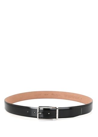 Santoni Erkek Siyah Deri Kemer EU