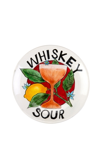 Feeling Good Inside Whiskey Sour Desenli El Yapımı Çini Kokteyl Tabak Çok Renkli Feeling Good Inside Whiskey Sour Desenli El Yapımı Çini Kokteyl Tabak Çok Renkli