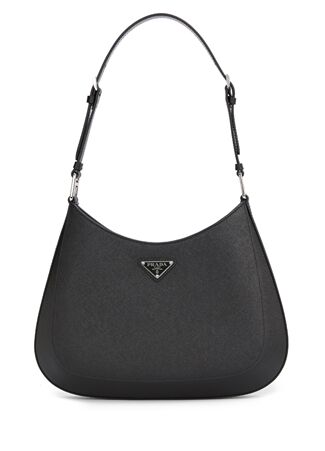 Prada Kadın Siyah Logolu Deri Omuz Çantası EU