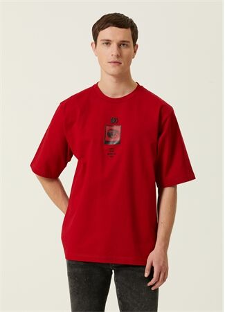 Dolce&Gabbana Erkek Kırmızı Figür Detaylı T-shirt S EU