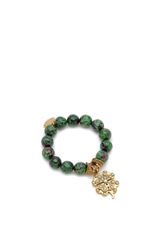 Mon Reve Kadın Gloriana Altın Rengi Kaplama Pirinç Bileklik Yeşil EU Mon Reve Kadın Gloriana Altın Rengi Kaplama Pirinç Bileklik Yeşil EU