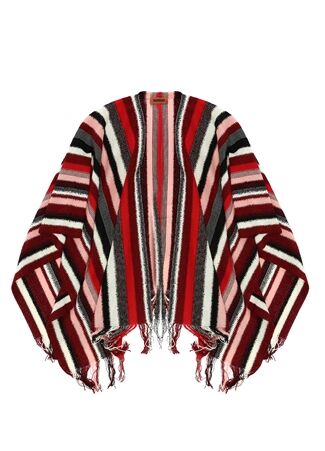 Missoni Kadın Bordo Çizgili Püskül Detaylı Yün Şal EU Missoni Kadın Bordo Çizgili Püskül Detaylı Yün Şal EU