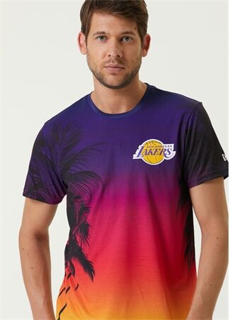 New Era Erkek Los Angeles Lakers Degradeli T-shirt Mor S EU New Era Erkek Los Angeles Lakers Degradeli T-shirt Mor S EU
