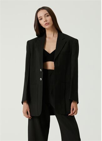 Jacquemus Kadın Siyah Kelebek Yaka Ceket 36 FR