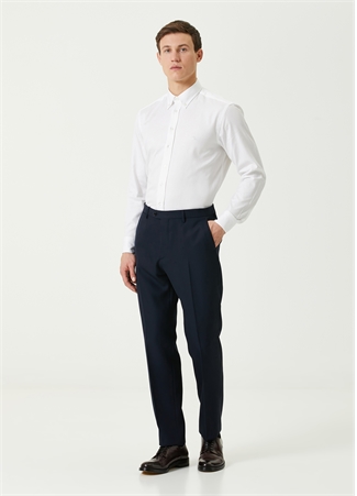 Etro Erkek Lacivert Boru Paça Yün Pantolon 48 IT Etro Erkek Lacivert Boru Paça Yün Pantolon 48 IT