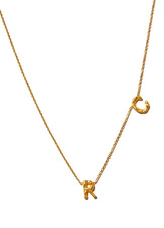 Fidelle Kadın Sideways Alphabet R ve C Formlu Altın Rengi Kolye M EU