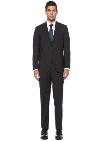 Beymen Erkek Füme Kelebek Yaka Yün Takım Elbise Gri 46 EU