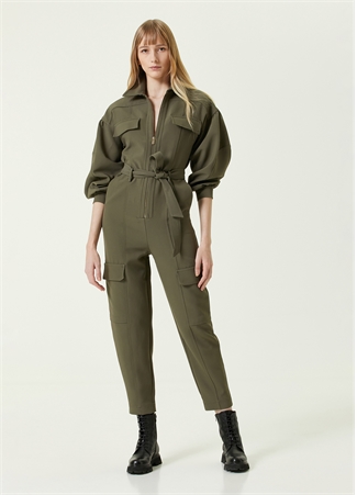 Network Kadın Regular Fit Haki Tulum S EU