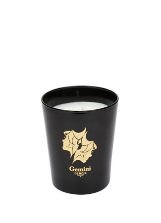 De Noir Concept Siyah İkizler Burcu Desenli Mum