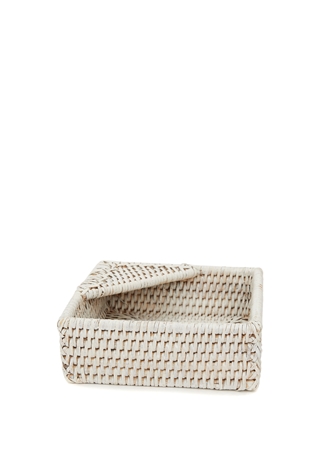 Baolgi Small Beyaz Rattan Peçetelik