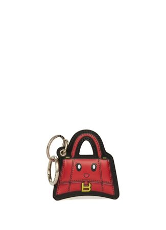 Balenciaga Kadın Kırmızı Çanta Formlu Deri Anahtarlık EU Balenciaga Kadın Kırmızı Çanta Formlu Deri Anahtarlık EU