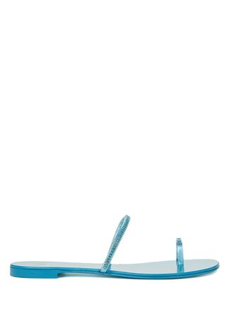 Giuseppe Zanotti Kadın Mavi Taşlı Deri Sandalet 39.5 EU