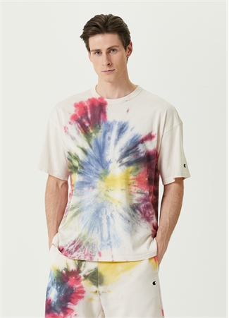 Champion Erkek Bej Batik Desenli T-shirt S Eu Champion Erkek Bej Batik Desenli T-shirt S Eu
