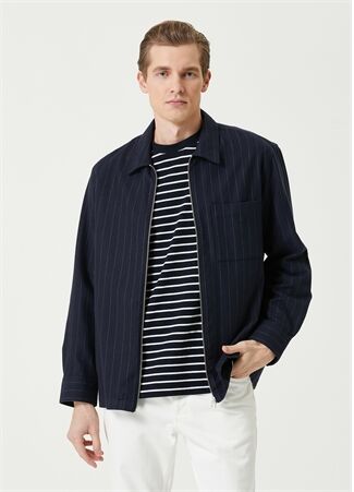 Bil’s Erkek Skagen Regular Fit Lacivert Çizgili Gömlek S EU