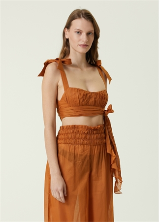 Johanna Ortiz Kadın Turuncu Bağlama Detaylı Bluz 6 US Johanna Ortiz Kadın Turuncu Bağlama Detaylı Bluz 6 US