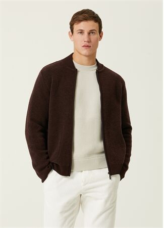 Maurizio Baldassari Erkek Kahverengi Yün Mont 52 IT