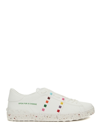 Valentino Garavani Kadın Open Beyaz Logolu Sneaker 36 EU Valentino Garavani Kadın Open Beyaz Logolu Sneaker 36 EU