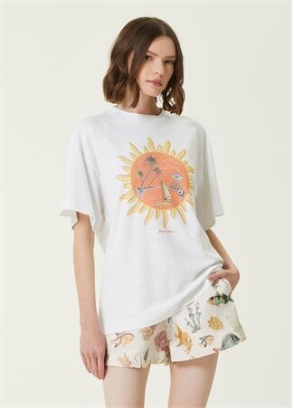 Alemais Kadın Tshirt Beyaz 6 Us