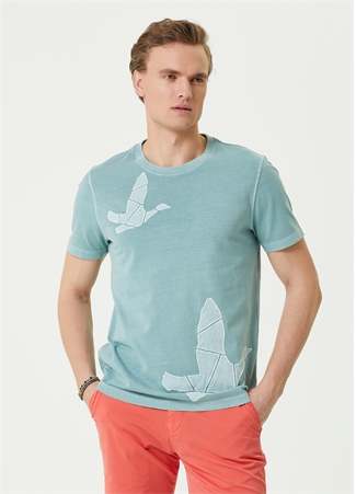 Beymen Club Erkek Petrol Kuş Logolu T-shirt Mavi S Beymen Club Erkek Petrol Kuş Logolu T-shirt Mavi S