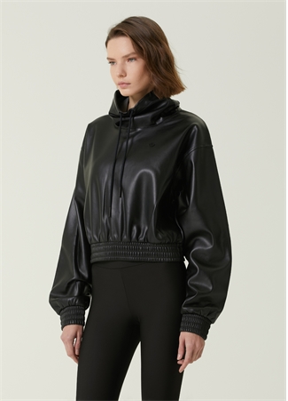 adidas Kadın Adicolor Cropped Pleather Siyah Sweatshirt 38 EU adidas Kadın Adicolor Cropped Pleather Siyah Sweatshirt 38 EU