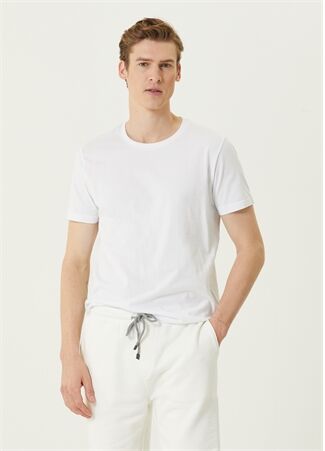 Beymen Erkek Beyaz Bisiklet Yaka Basic T-shirt S Eu