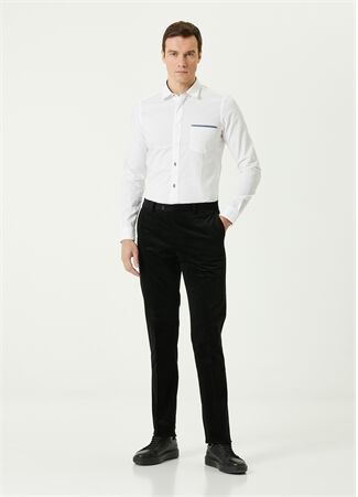 Pal Zileri Erkek Siyah Kadife Pantolon 54 IT