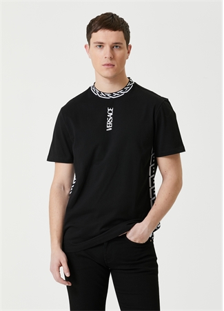 Versace Erkek Siyah Logo Baskılı Basic T-shirt S EU Versace Erkek Siyah Logo Baskılı Basic T-shirt S EU