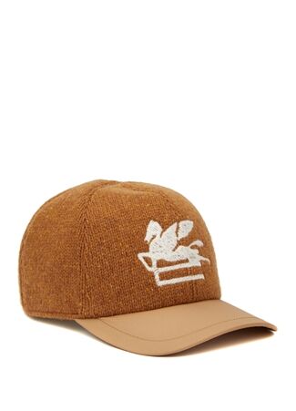 Etro Erkek Bej Logo Nakışlı Şapka L EU