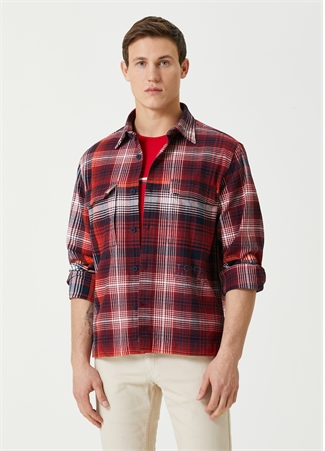 Tommy Hilfiger Erkek Shadow Check Kırmızı Kareli Gömlek XL EU Tommy Hilfiger Erkek Shadow Check Kırmızı Kareli Gömlek XL EU