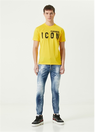 Dsquared2 Erkek Skater Skinny Mavi Yıpratmalı Jean Pantolon 46 IT Dsquared2 Erkek Skater Skinny Mavi Yıpratmalı Jean Pantolon 46 IT