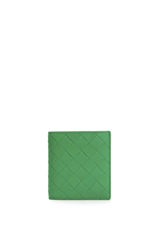 Bottega Veneta Erkek Yeşil Örgü Dokulu Deri Cüzdan Eu
