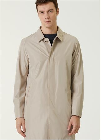 Pal Zileri Erkek Bej Polo Yaka Yağmurluk Kahverengi 50 IT