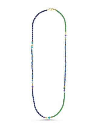 Berrin Özkan Kadın Mavi Yeşil Boncuklu Uzun Telefon Askısı EU Berrin Özkan Kadın Mavi Yeşil Boncuklu Uzun Telefon Askısı EU