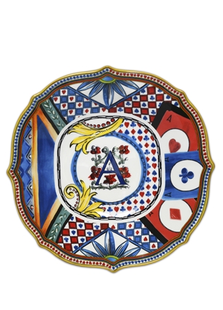 Baci Milano Regina Colorblocked Karışık Desenli Porselen Tabak Çok Renkli Baci Milano Regina Colorblocked Karışık Desenli Porselen Tabak Çok Renkli