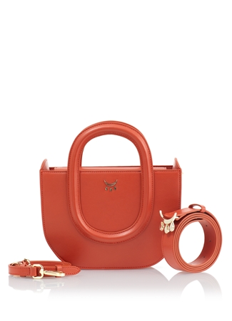 Qimu Kadın Qaila Kırmızı Vegan Deri Omuz Çantası Turuncu EU Qimu Kadın Qaila Kırmızı Vegan Deri Omuz Çantası Turuncu EU