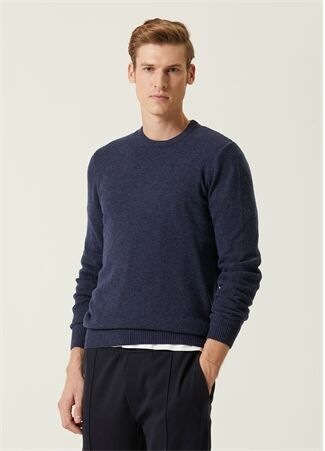 Beymen Collection Erkek Mavi Yün Kazak S EU