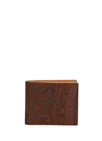 Etro Erkek Kahverengi Etnik Desenli Cüzdan EU