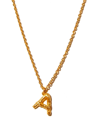 Fidelle Kadın Alphabet Pendant Large A Altın Rengi Kolye L EU Fidelle Kadın Alphabet Pendant Large A Altın Rengi Kolye L EU