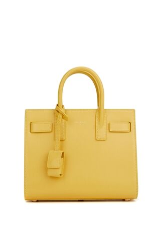 Kadın Sarı Deri Omuz Çantası EU
