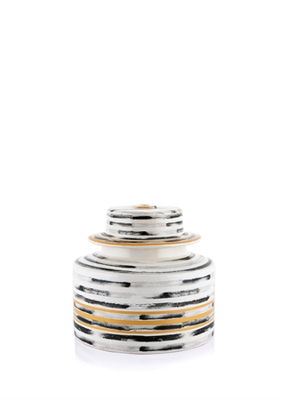 Act of Acrract Siyah Beyaz Çizgili Küp Altın Rengi Act of Acrract Siyah Beyaz Çizgili Küp Altın Rengi