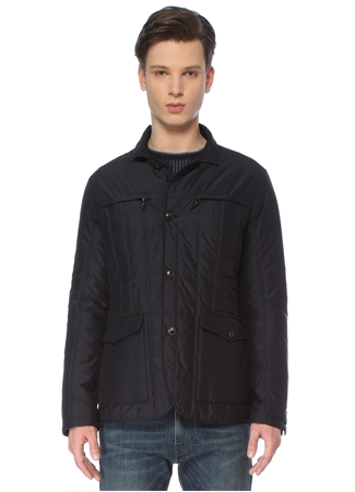 Pal Zileri Erkek Lacivert Kapitoneli İngiliz Yaka Ceket 50 IT