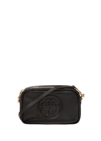 Tory Burch Kadın Perry Bombe Mini Siyah Deri Omuz Çantası EU Tory Burch Kadın Perry Bombe Mini Siyah Deri Omuz Çantası EU