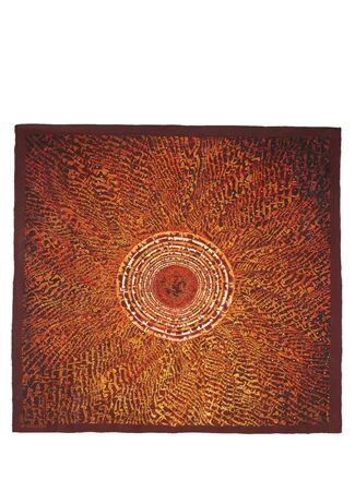 Imannoor Kadın Shams Turuncu Desenli İpek Şal EU