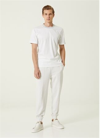 Brunello Cucinelli Erkek Gri Beli Kordonlu Jogger Eşofman Altı L EU